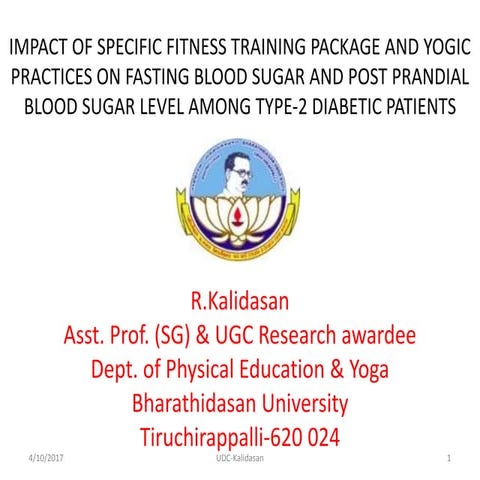 Impact of specific fitness training package and yogic practices on ...