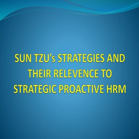 Sun tzu – the art of war | PPTX