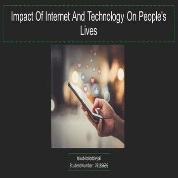 Impact of technology on peoples lives | PPT