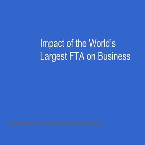 ASEAN-CHINA FREE TRADE AGREEMENT | PPTX