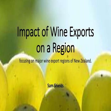 Impact of wine exports | PPTX
