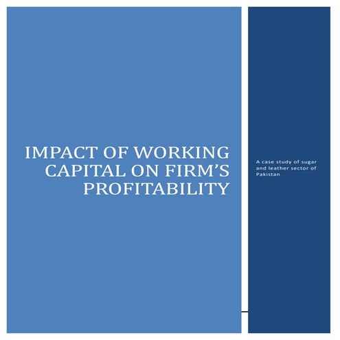 Impact of working capital on firm profitability | PDF
