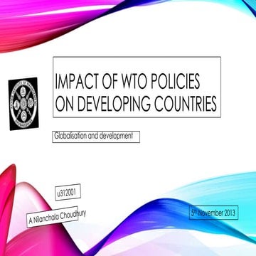 Impact of WTO policies on developing economies | PPTX