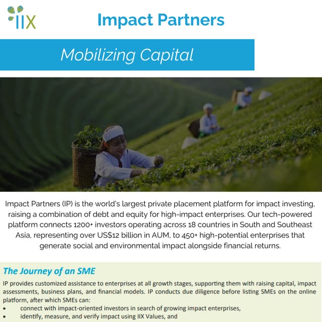 Impact Partners - Impact Investment Exchange | PDF