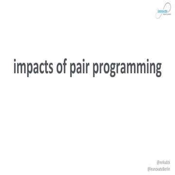 impacts of pair programming | PDF