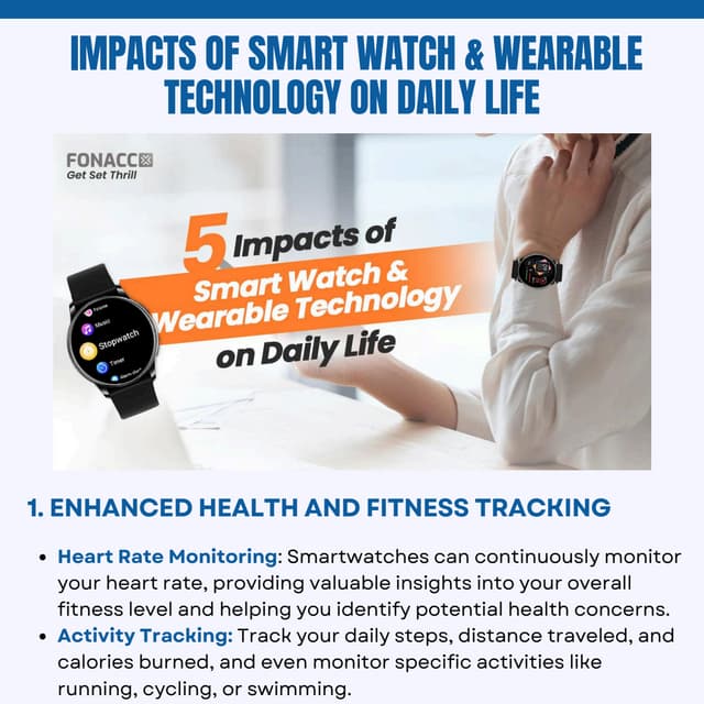 Impacts Of Smart Watch & Wearable Technology On Daily Life | PDF