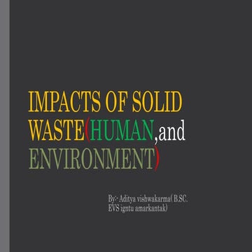 Impacts of solid waste(human, environment) | PPTX