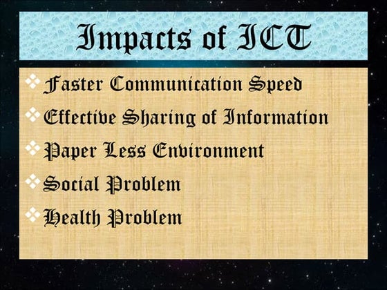 Negative Impact of ICT (Information and Communication Technology)In the ...