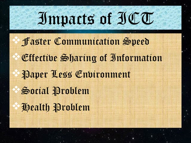Negative Impact of ICT (Information and Communication Technology)In the ...