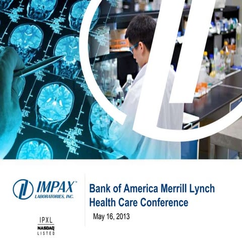 Bank of America Merrill Lynch Health Care Conferene May 16 2013 | PPT