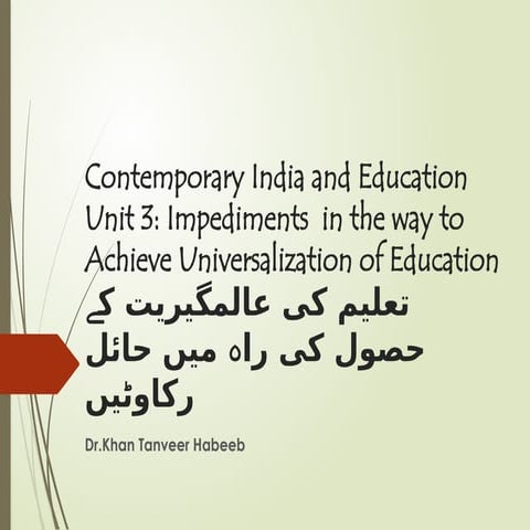 impediments in Universalization of education.pptx