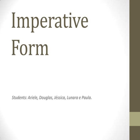 Imperative form | PPTX