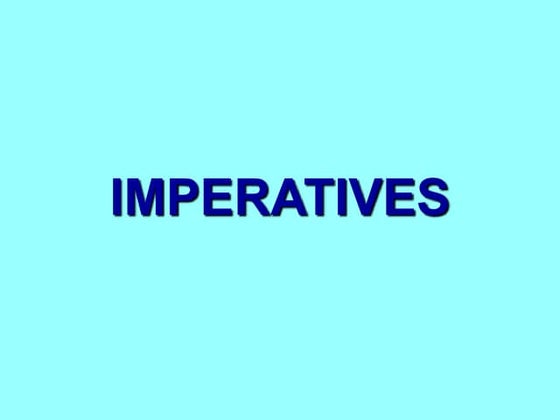 Imperative sentences. | PPTX