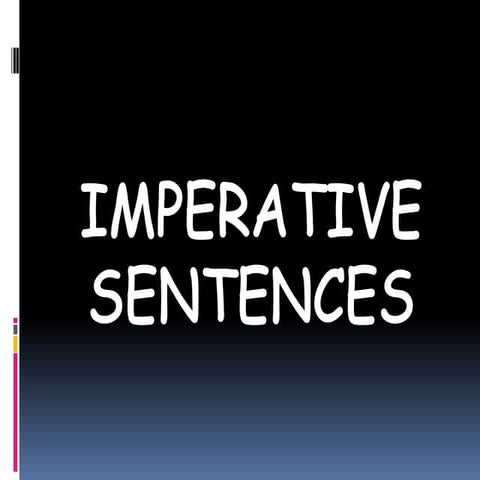 UPTC IMPERATIVE SENTENCES | PPTX