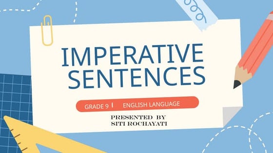 Imperative sentences. | PPTX
