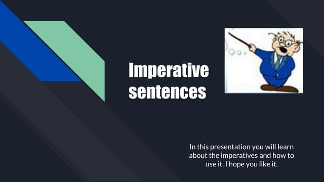 Imperative sentences. | PPTX