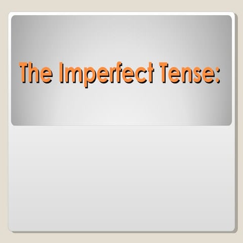 Imperfect | PPT