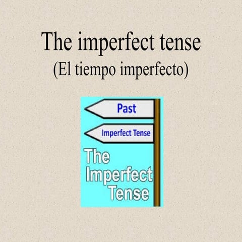 The Imperfect Tense | PPTX