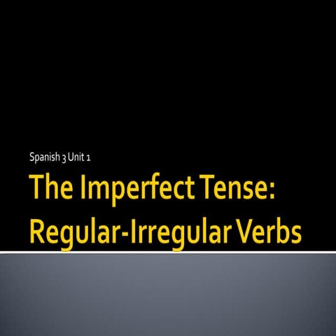 Imperfect tense | PPT