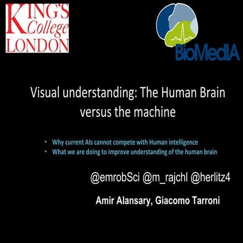 Visual understanding: The Human Brain versus the machine | PPT