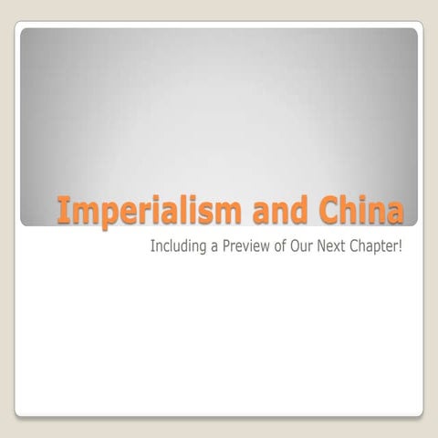 Imperialism and china | PPTX