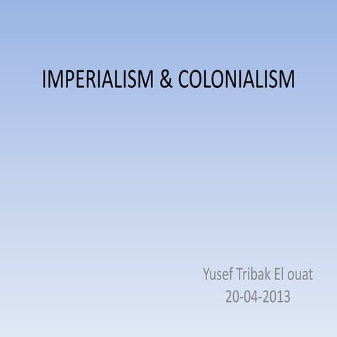 Imperialism & colonialism | PPTX