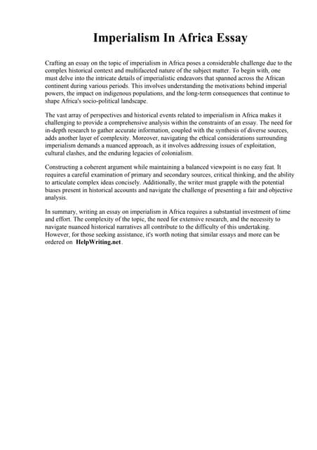 African Essay. University of Wisconsin-Milwaukee | PDF