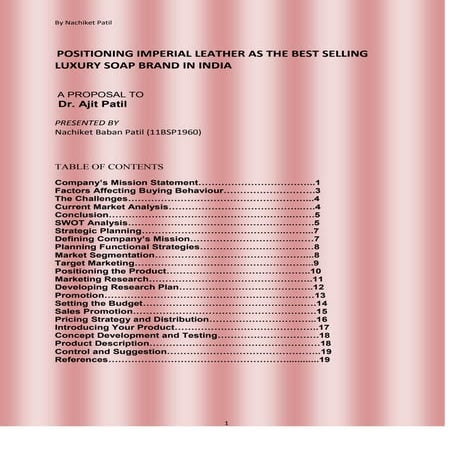 Imperial leather by nachiket patil | DOCX