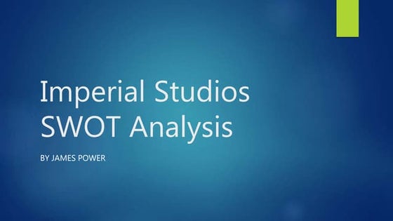 SWOT ANALYSIS - AS BLOG | PPTX