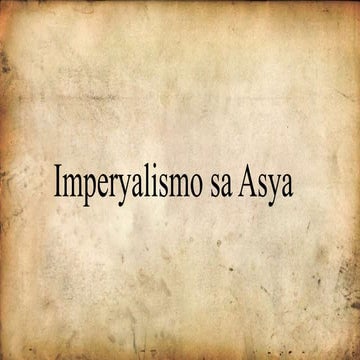 Ikalawang yugto ng imperyalismong kanluranin | PPT