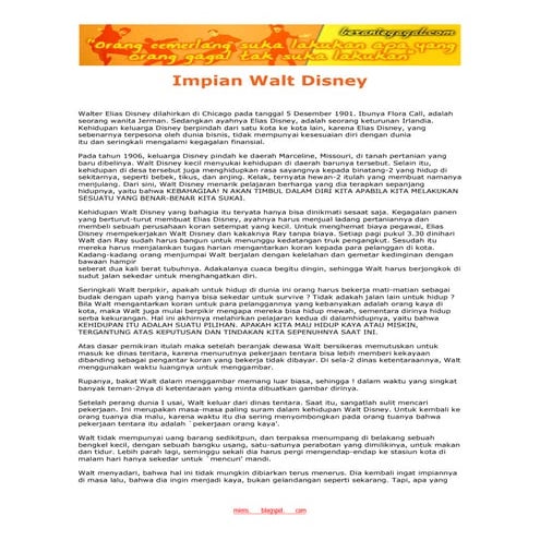 Impian walt disney | PDF