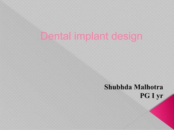 Biomechanics dental implants | PPTX