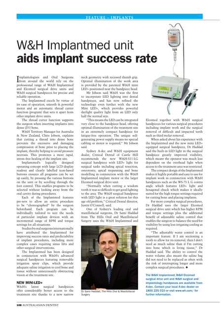 A new generation Implantmed now available with Ostell ISQ Module | PDF