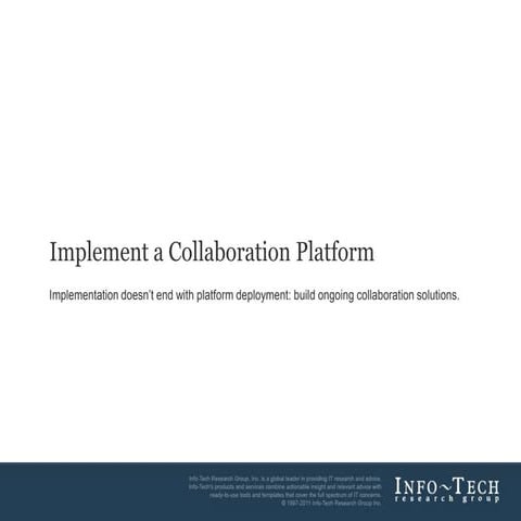 Implement collaboration platform | PPTX