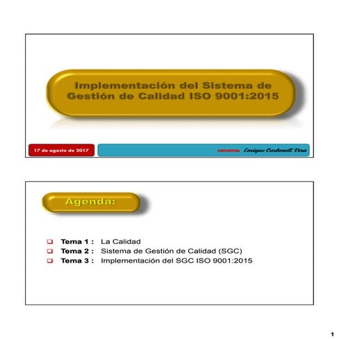 Implementación del Sistema de Gestión de Calidad ISO 9001:2015 | PDF