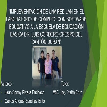 Implementación de una red lan y Software educativo Escuela Canton Duran ...