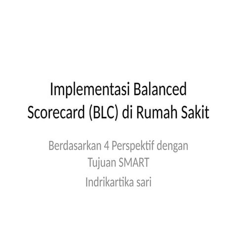 Implementasi_BLC_RS. StIKES Griya Husada | PPTX