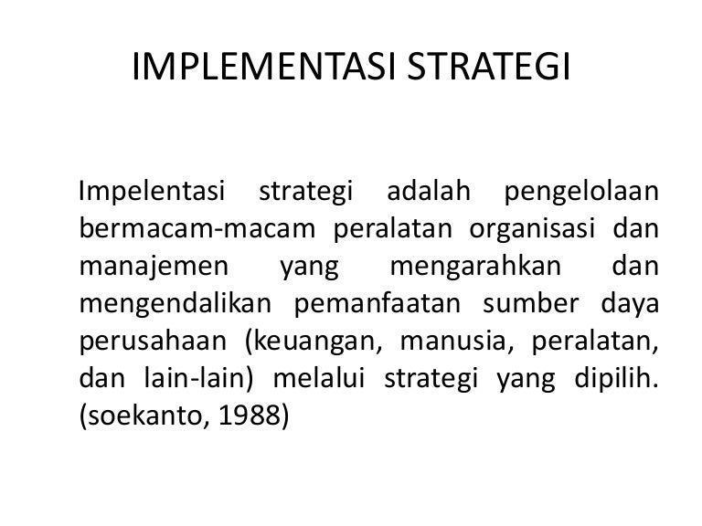 Implementasi Strategi