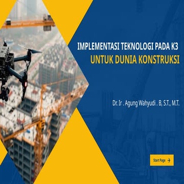 Implementasi Teknologi pada K3 untuk dunia konstruksi | PPTX