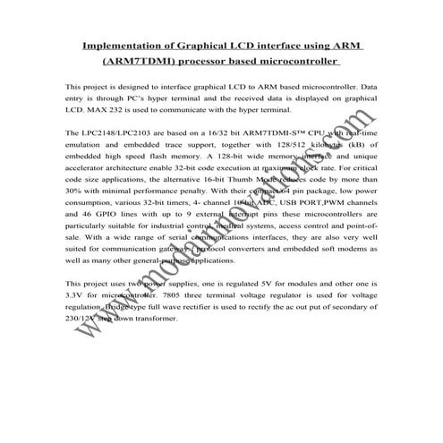 Implementation of-graphical-lcd-interface-using-arm7 tdmi-processor ...