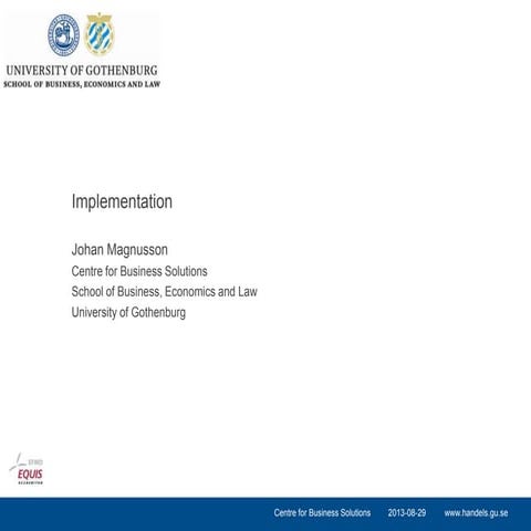 Implementing Enterprise Systems Ppt