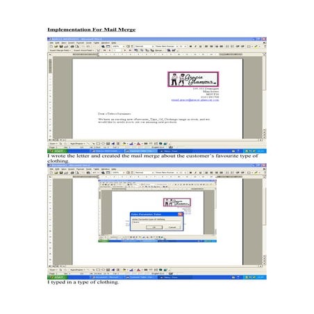 Implementation For Mail Merge | DOC