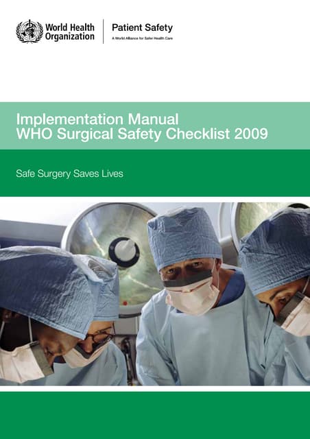 Surg safety checklist: Revisited | PDF