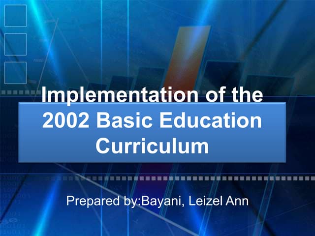 2002 Basic Education Curriculum | PDF