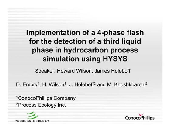 Heat Exchanger Tube Rupture Scenario Evaluation using Aspen HYSYS ...