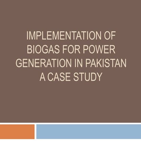 A Case Study - Implementation of Biogas for Power Generation in ...