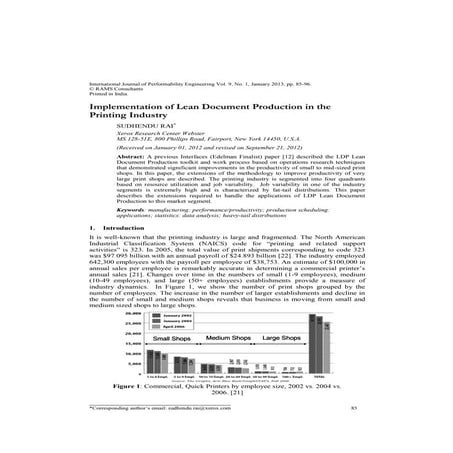 Implementation of lean document production in the printing industr | PDF
