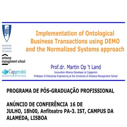 Implementation Of Ontological Business Transactions Using Demo And The ...