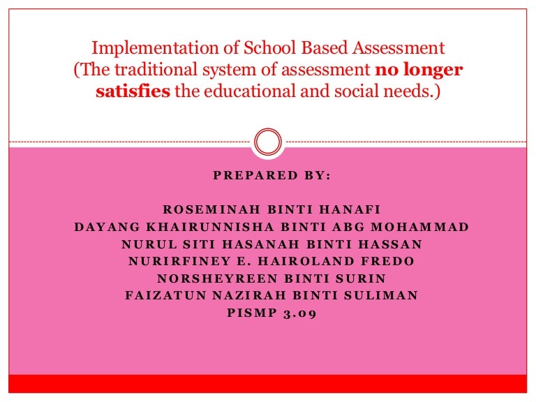Implementation Of School Based Assessment paling New implementation-of-school-based-assessment-paling-new