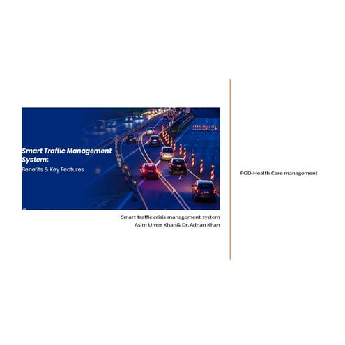Smart Traffic Management System presentation | PPTX